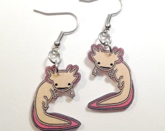 Axolotl earrings | Etsy