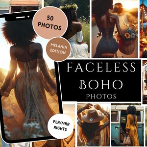 Faceless Photos Boho Black Women 50 Melanin Images Tiktok Reels and ...