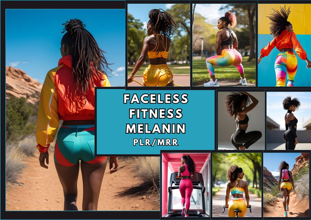 Faceless Fitness Photos: Black Women, Social Media Content (PLR/MRR) - Etsy