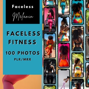 Faceless Fitness Photos: Black Women, Social Media Content (PLR/MRR) - Etsy