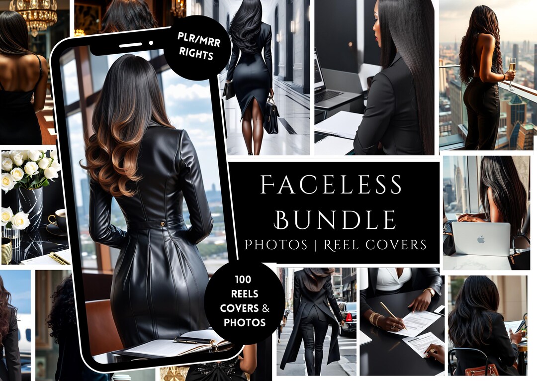Faceless Black Women Photos: Luxury Reel Covers (PLR/MRR) - Etsy
