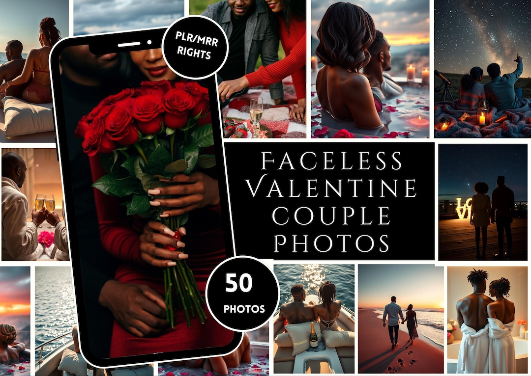 Melanin Faceless Couple Photos: Valentine's Day Reels, Tiktok, Youtube ...
