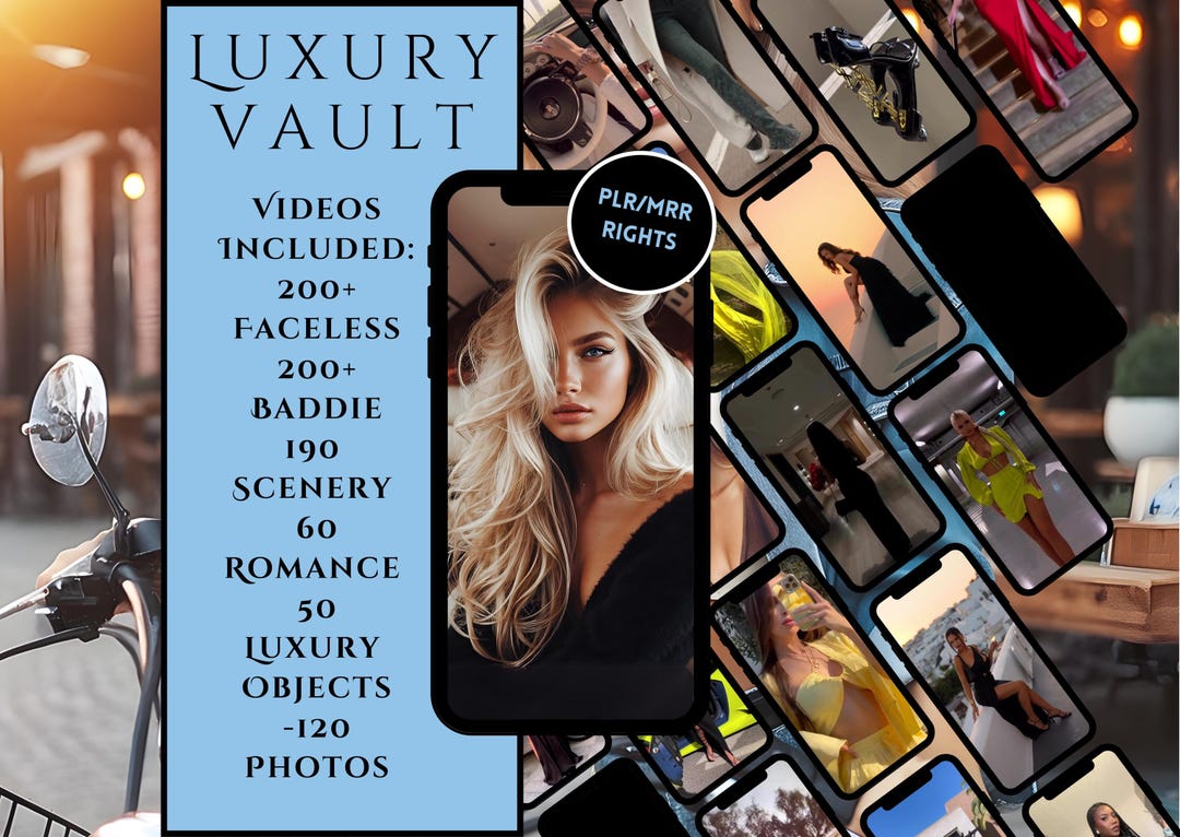 Faceless Videos Luxury Women Reels Vault Tiktok Stock Visual for Content Creators Lux Aesthetic ...