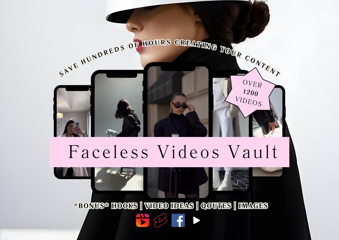 Faceless Video Mega Bundle 1200 PLR MRR Reels Tiktok Youtube Shorts and Facebook Luxury ...