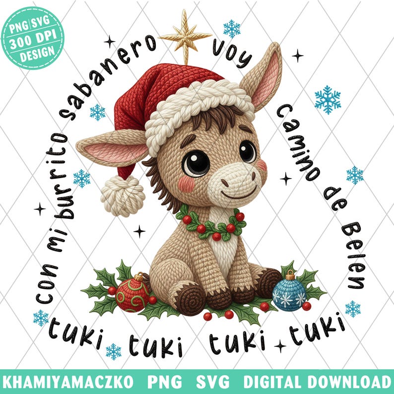 Mi Burrito Sabanero Mexican Latch Hook Yarn Crochet Png, Feliz Navidad ...
