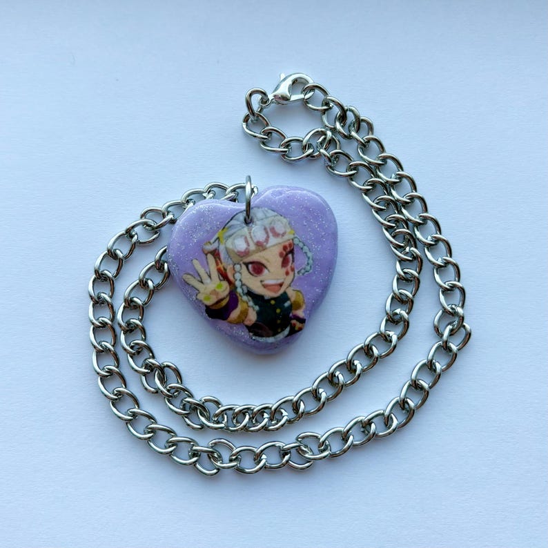 DEMON SLAYER Kimetsu No Yaiba Anime Clay Charm Necklaces - Etsy