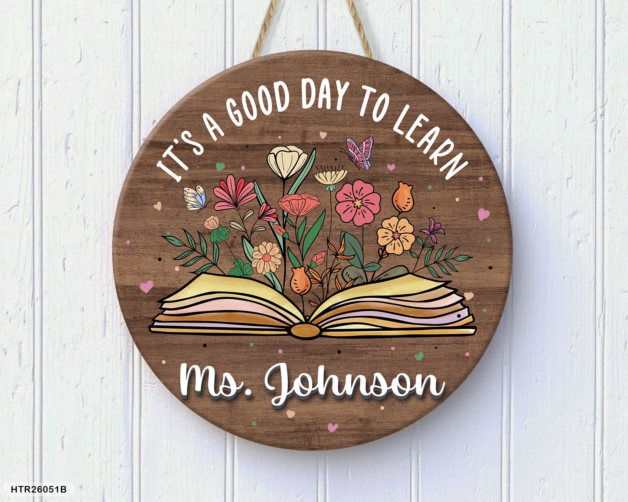 Personalized Teacher Door Sign, Custom Teacher Door Hanger, Welcome ...