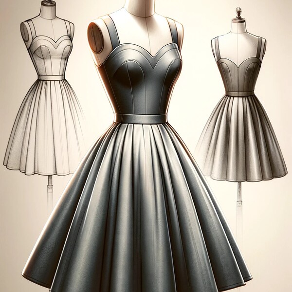 Circle Skirt Dress - Etsy