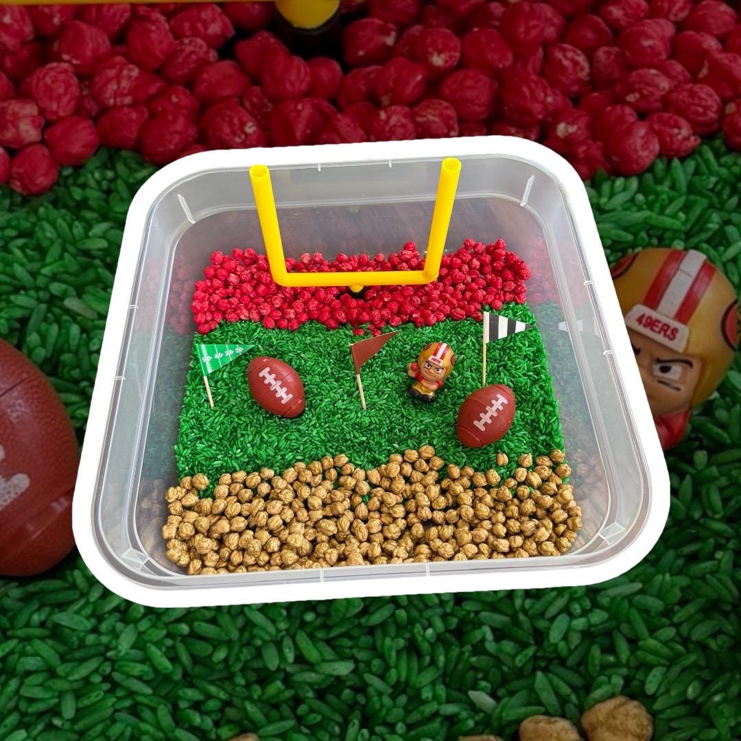 Football Sensory Bin Christmas Montessori Play Sensory Kit Filler ...