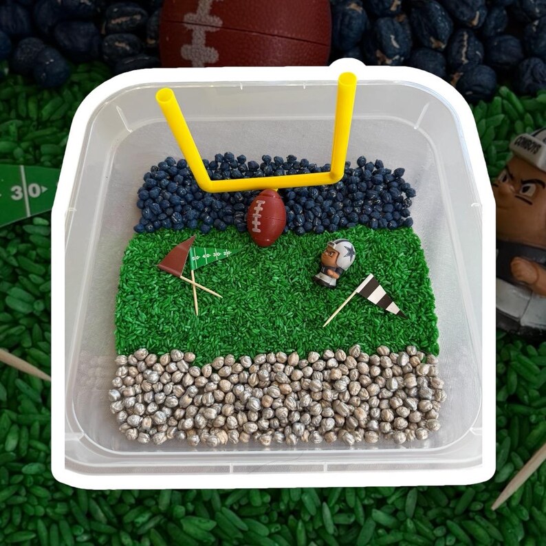 Football Sensory Bin | Christmas | Montessori Play | Sensory Kit Filler ...