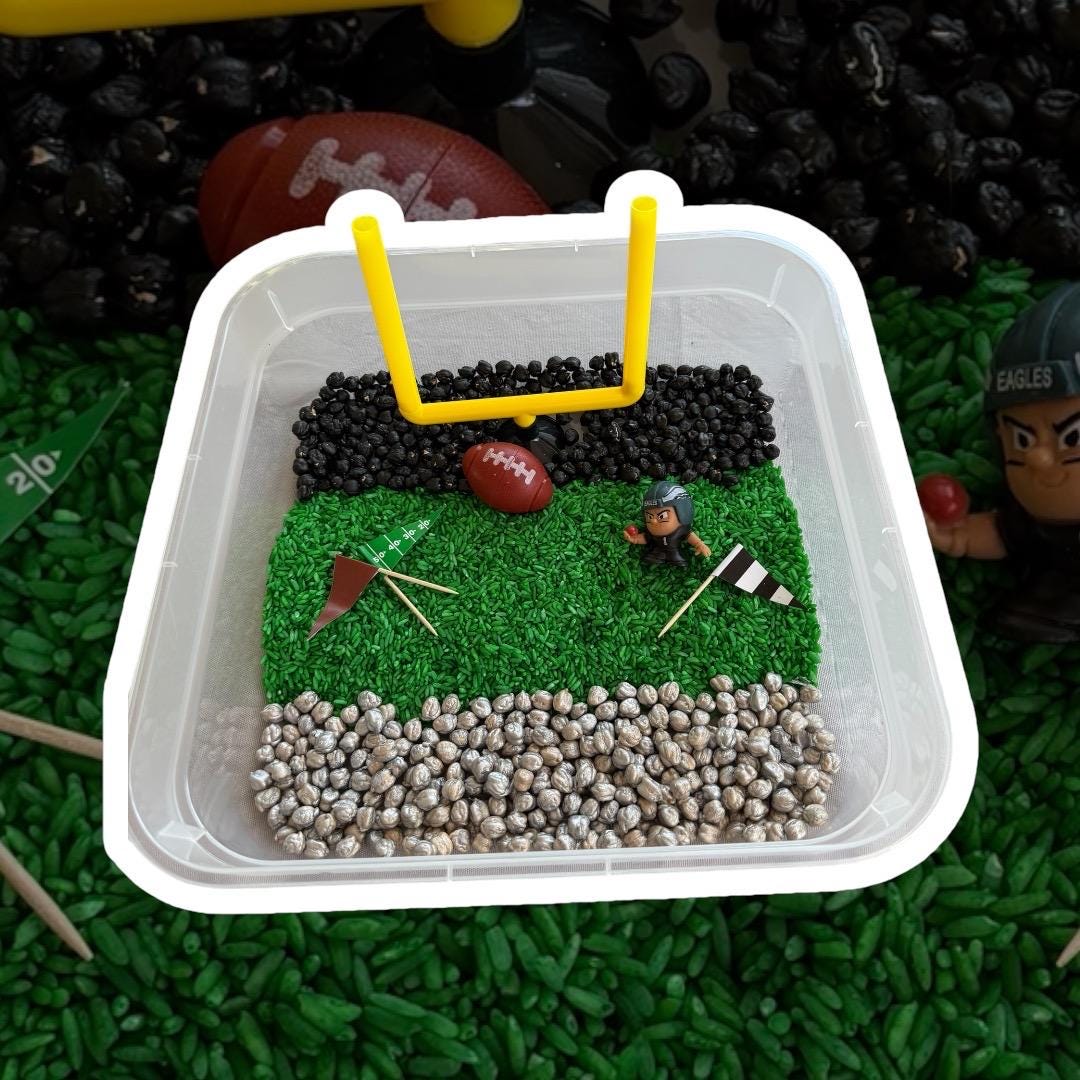 Football Sensory Bin | Christmas | Montessori Play | Sensory Kit Filler ...