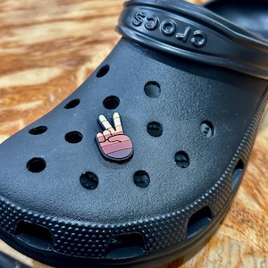 Peace Sign Shoe Charm, Black Culture Melanin Hands Peace Sign Shoe ...