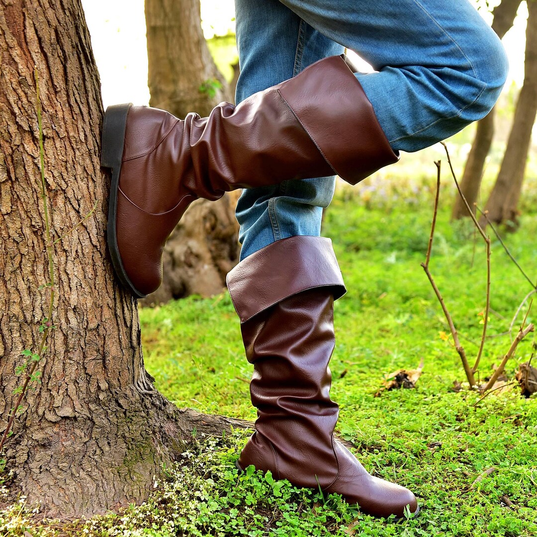 Medieval Fantasy Larp Boots, Renaissance Faire Adult Shoes, Ren Faire ...