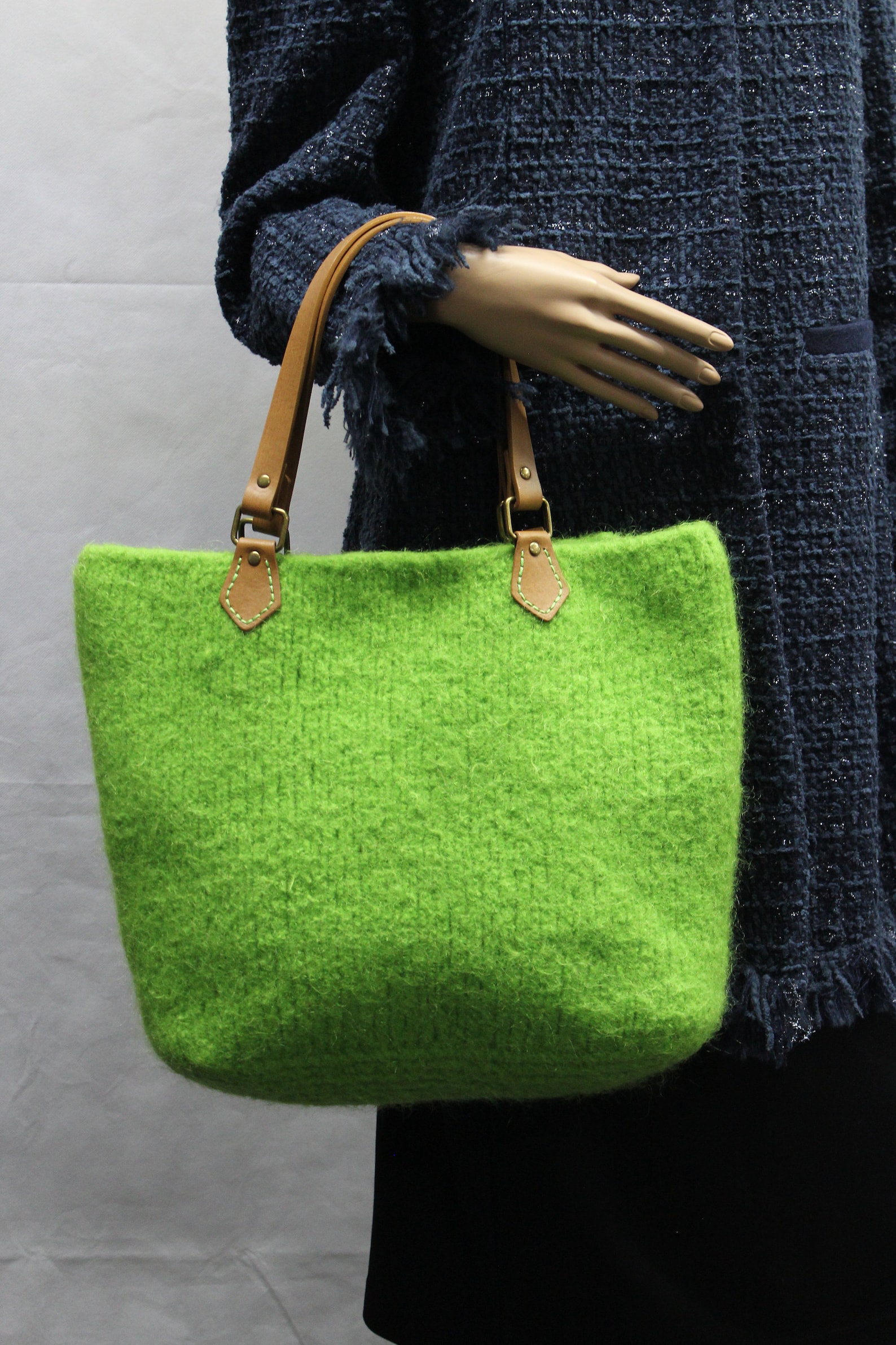 Knit Felted Handbag Hand Knit Handbag Felted Handbag Bright - Etsy