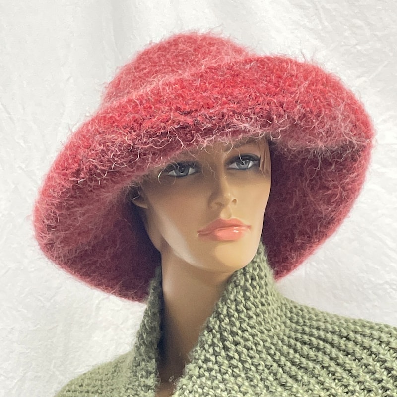 Red Felt Hat - Etsy