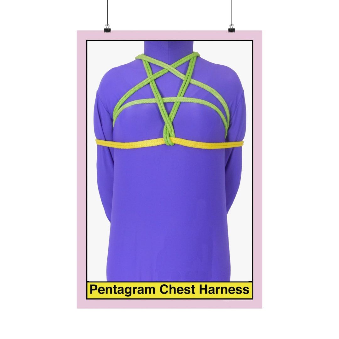 Art Poster: pentagram Chest Harness bondage Art, Rope Restraint - Etsy