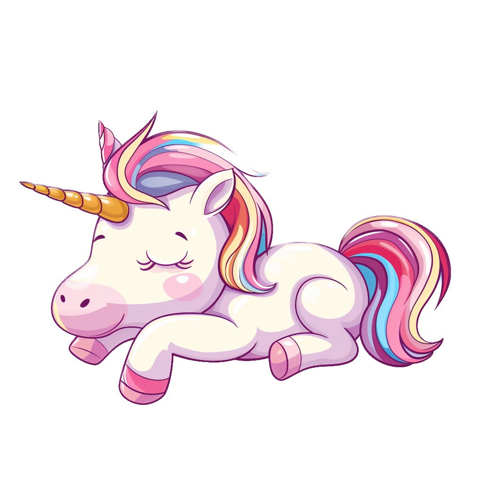 10 PNG Baby Unicorn Clipart, Stickers, Beautiful Color, Superb Quality ...