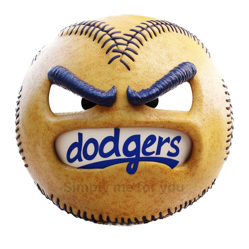 Bundle of 20 3D Dodgers Ball Emoji Clipart Commercial & Private Use ...