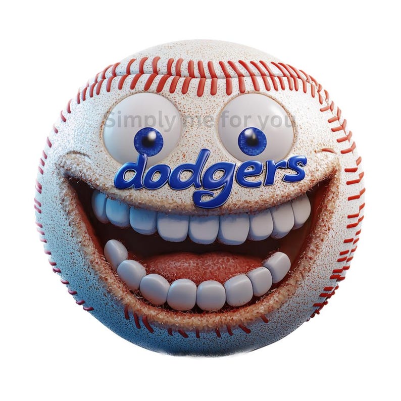 Bundle of 20 3D Dodgers Ball Emoji Clipart Commercial & Private Use ...