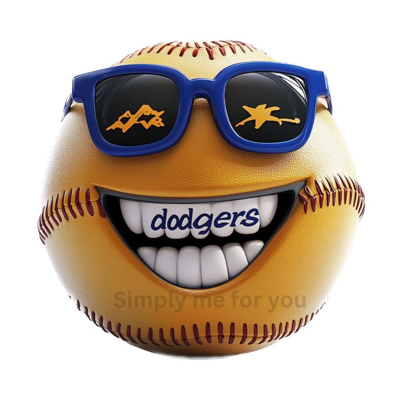 Bundle of 20 3D Dodgers Ball Emoji Clipart Commercial & Private Use ...