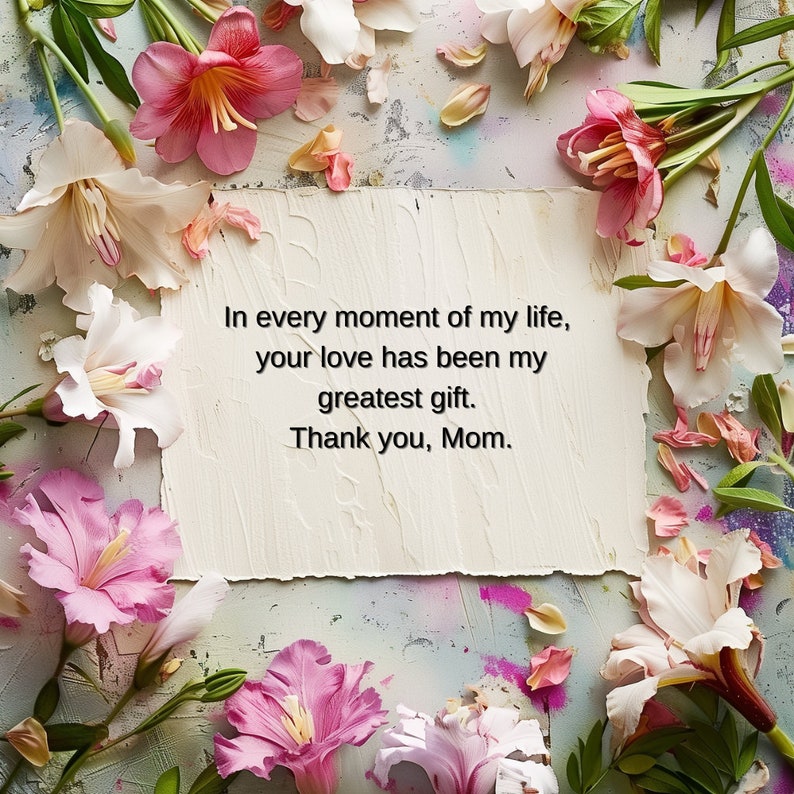 10 Happy Mother's Day Cards, Thank You Mom Napkin Note, Mothers Day ...