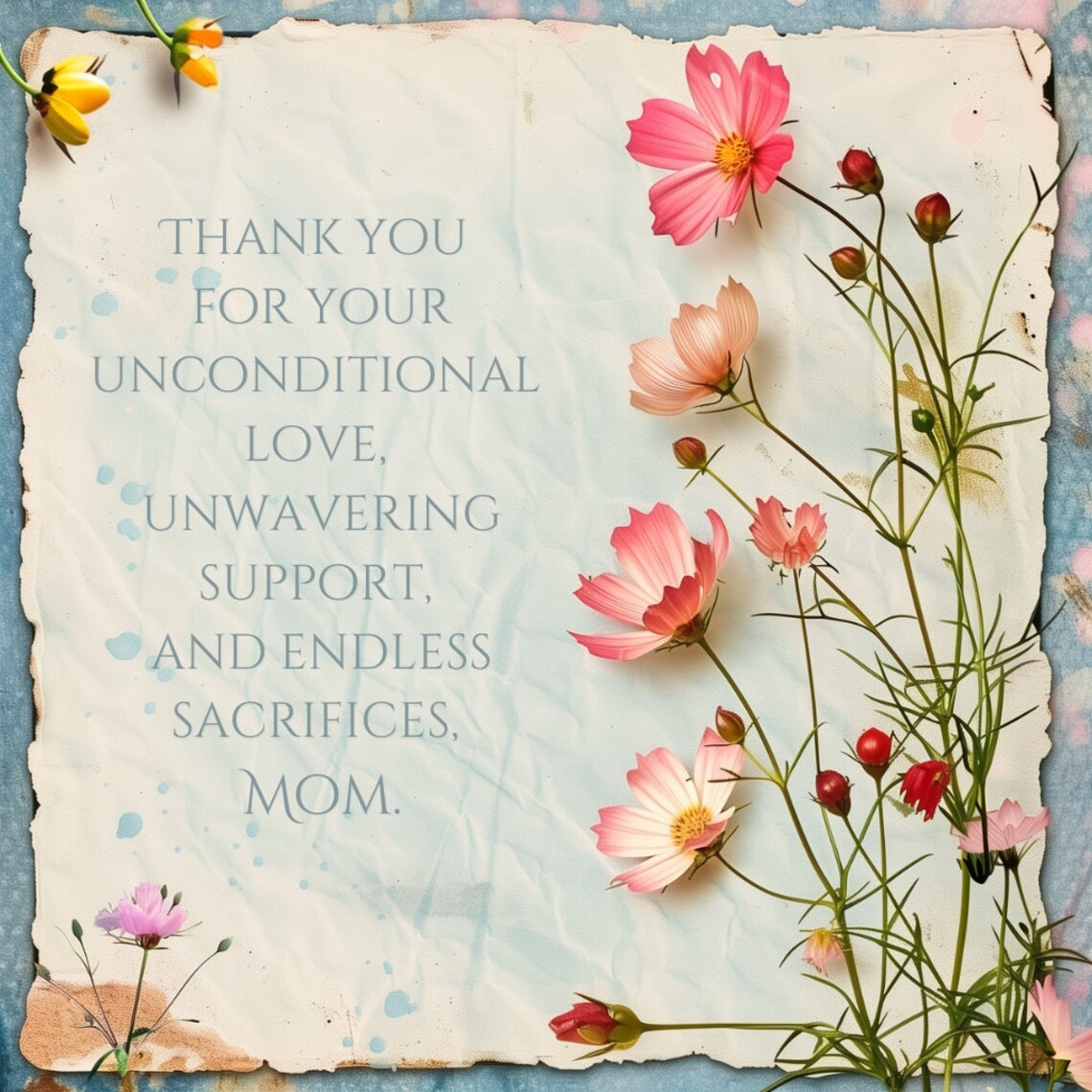 10 Happy Mother's Day Cards, Thank You Mom Napkin Note, Mothers Day ...