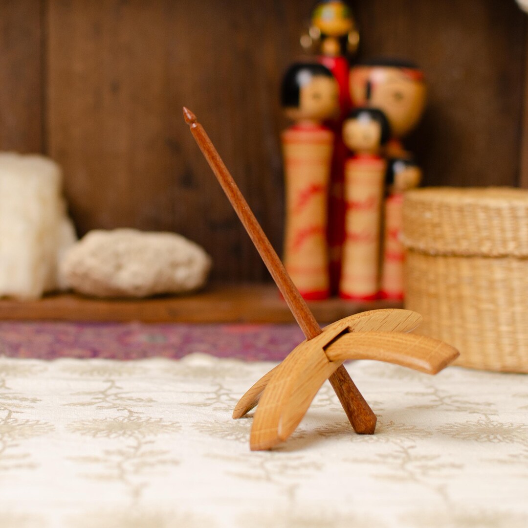 Hand Carved/turned Wooden Turkish Spindle, White Oak/sapele - Etsy