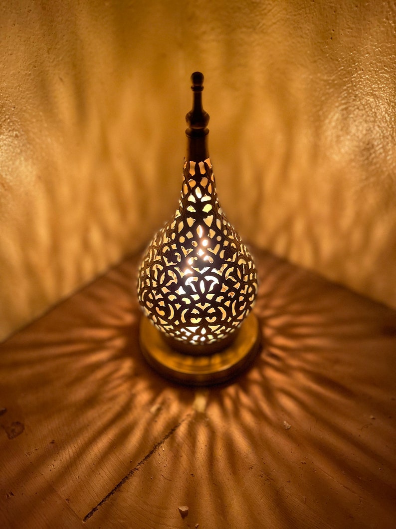 Brass Candle Lamps Holder,moroccan Table Lamp,handmade Lantern, Vintage ...