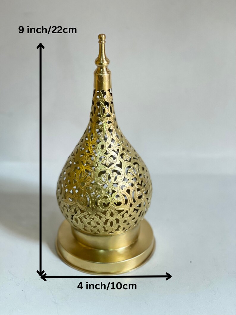 Brass Candle Lamps Holder,moroccan Table Lamp,handmade Lantern, Vintage ...