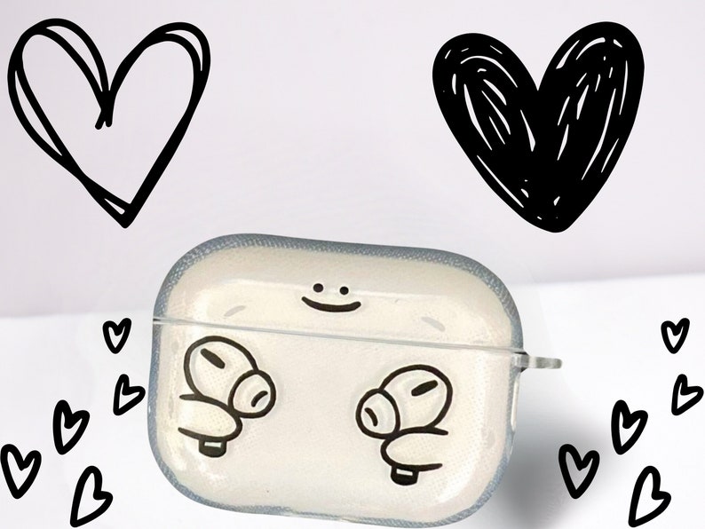 Funny Earphones Drawing AirPod Case for Apple Airpods, AirPod Case With ...
