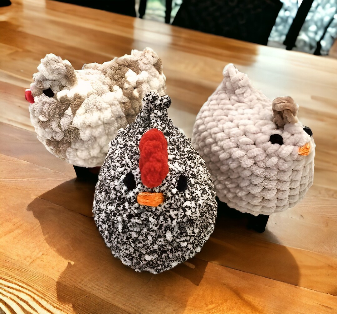 No Sew Country Chicken Crochet Pattern PDF Cute Crocheted Chickens ...