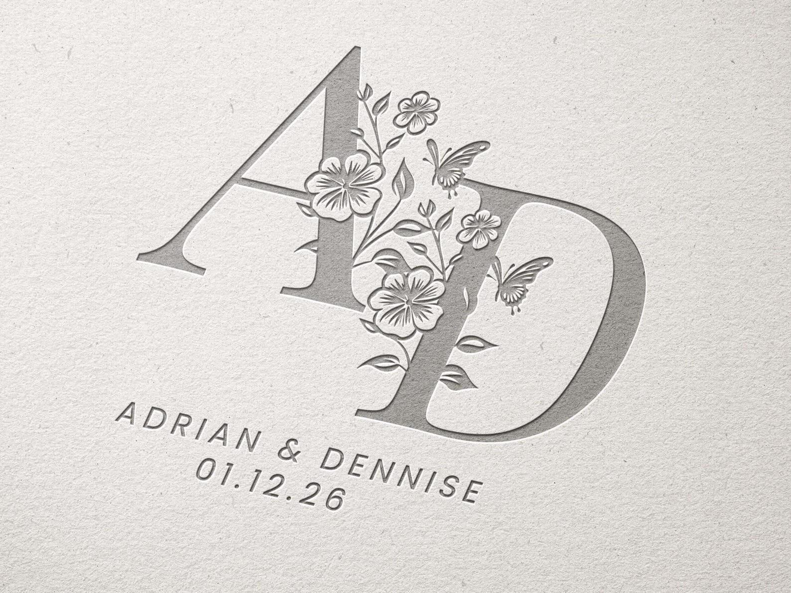 Modern Wedding Monogram, Premade Logo Design, Wedding Couple Logo ...