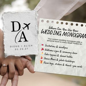 Modern Wedding Monogram, Premade Logo Design Wedding Couple Logo ...