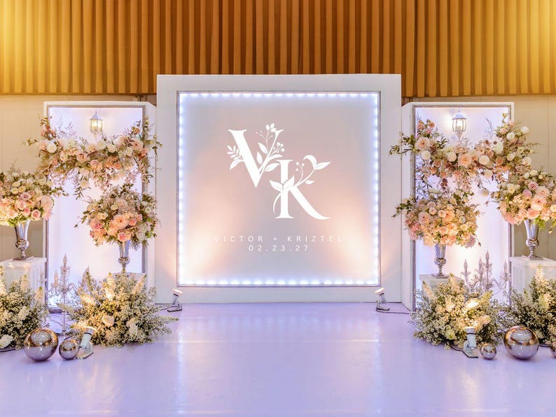 Modern Wedding Monogram, Premade Logo Design, Wedding Couple Logo ...