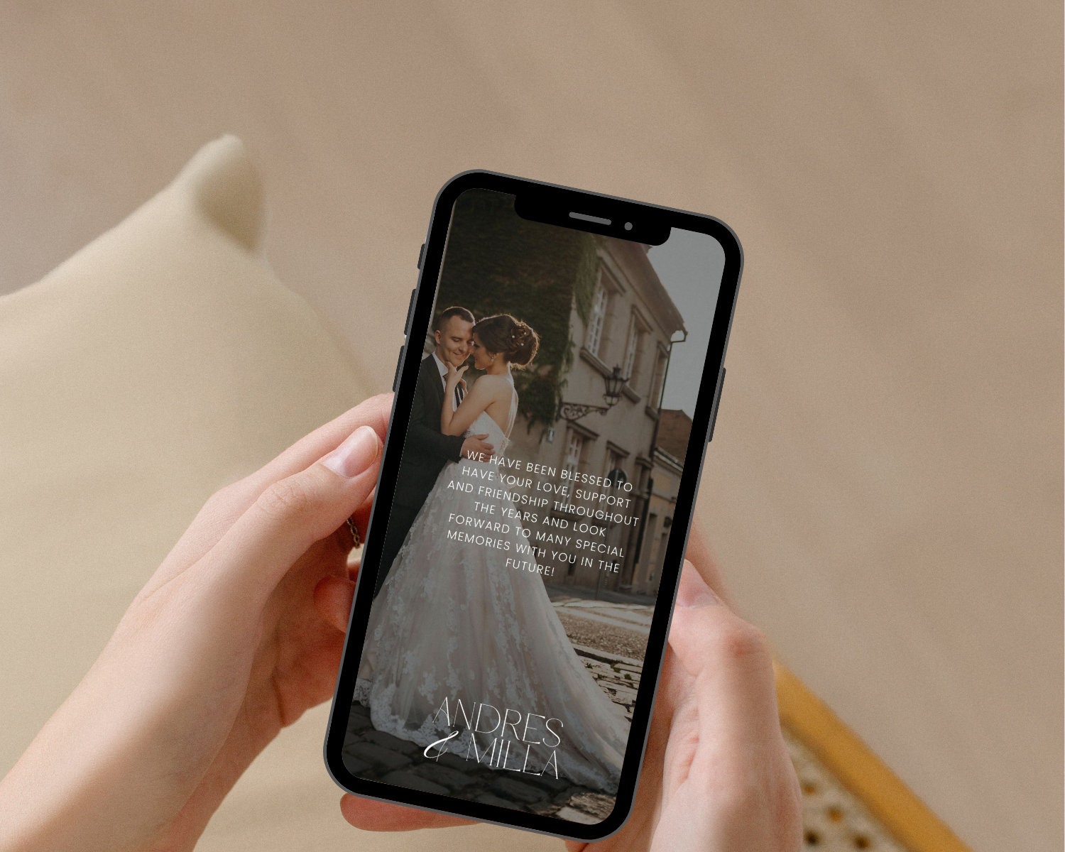 Editable Wedding Video Template Canva Save the Date Template Animated ...