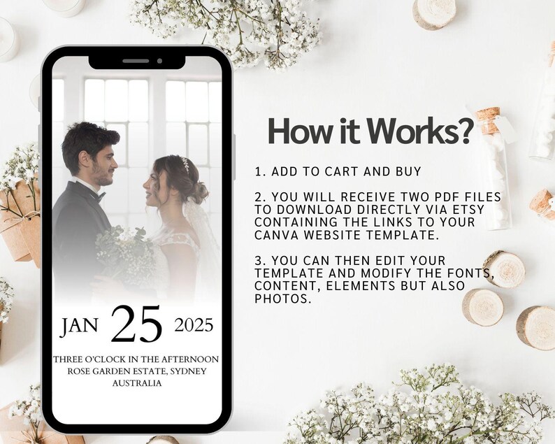 Editable Wedding Video Save the Date Template Animated Wedding Invitation, Editable Digital Save ...