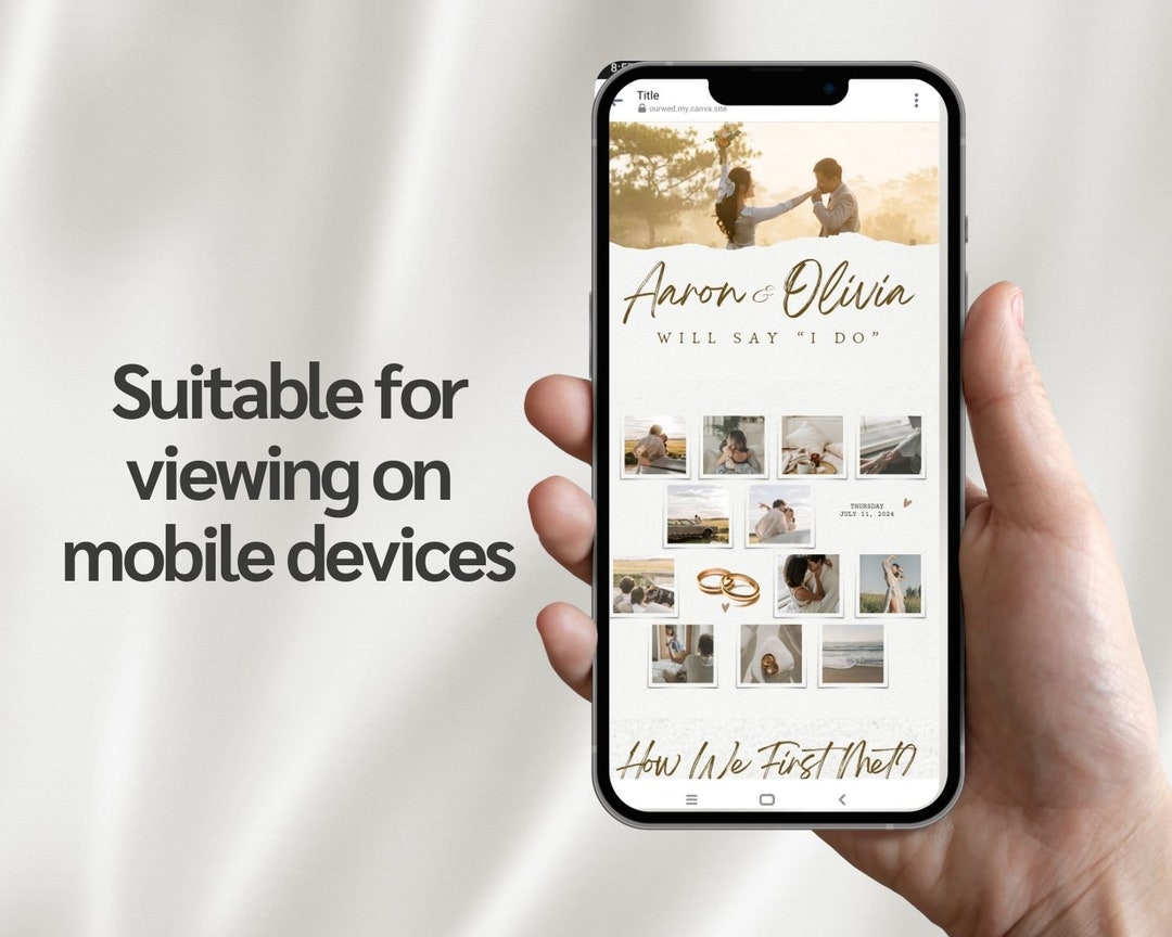 Editable Canva Wedding Website Template Minimalist Wedding Website ...