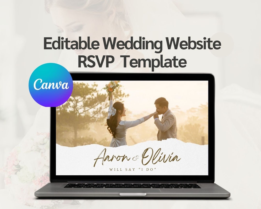 Editable Canva Wedding Website Template Minimalist Wedding Website ...