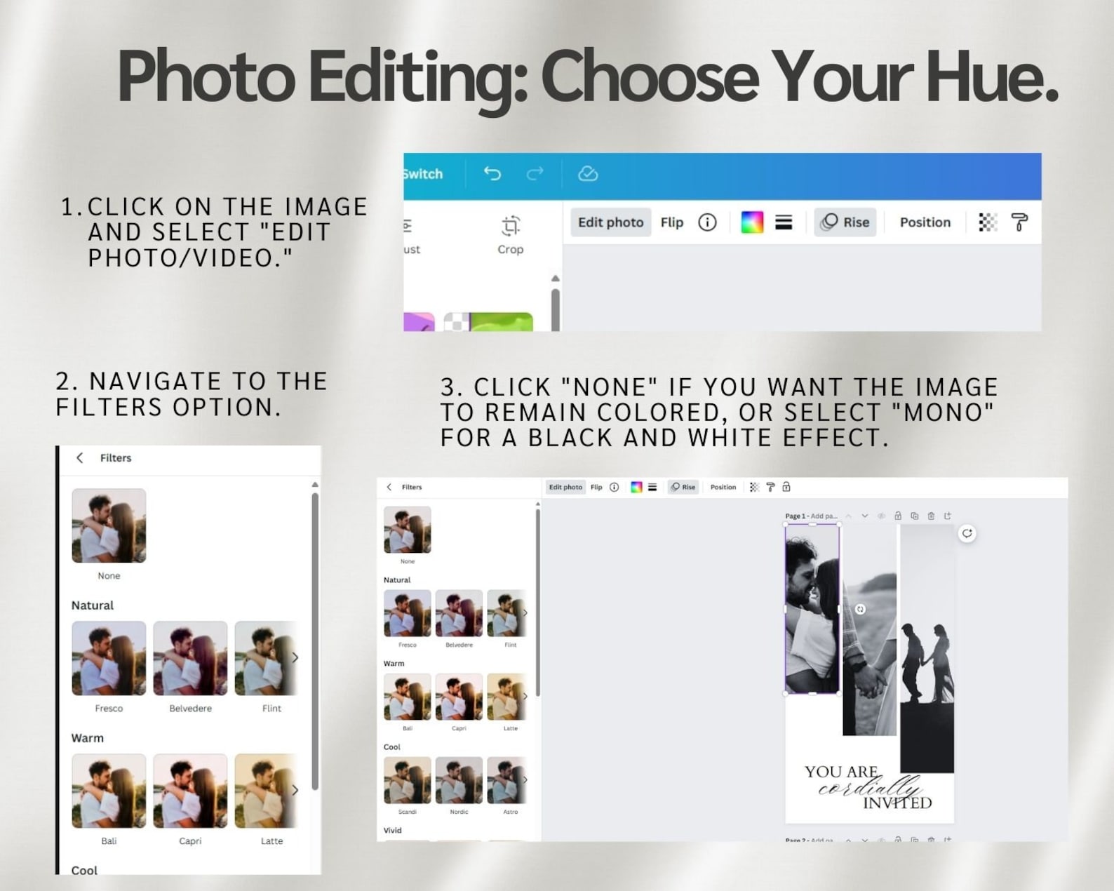 Editable Wedding Video Template Canva Save the Date Template Animated ...