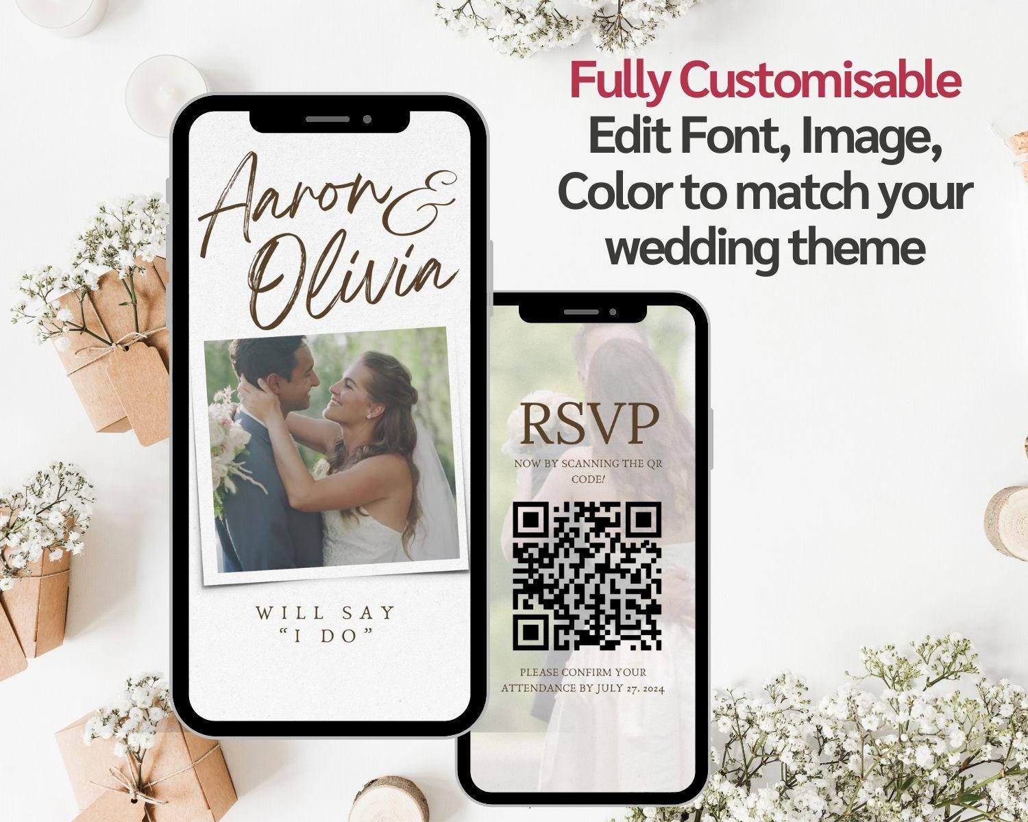 Editable Wedding Video Save the Date Template Animated Wedding ...
