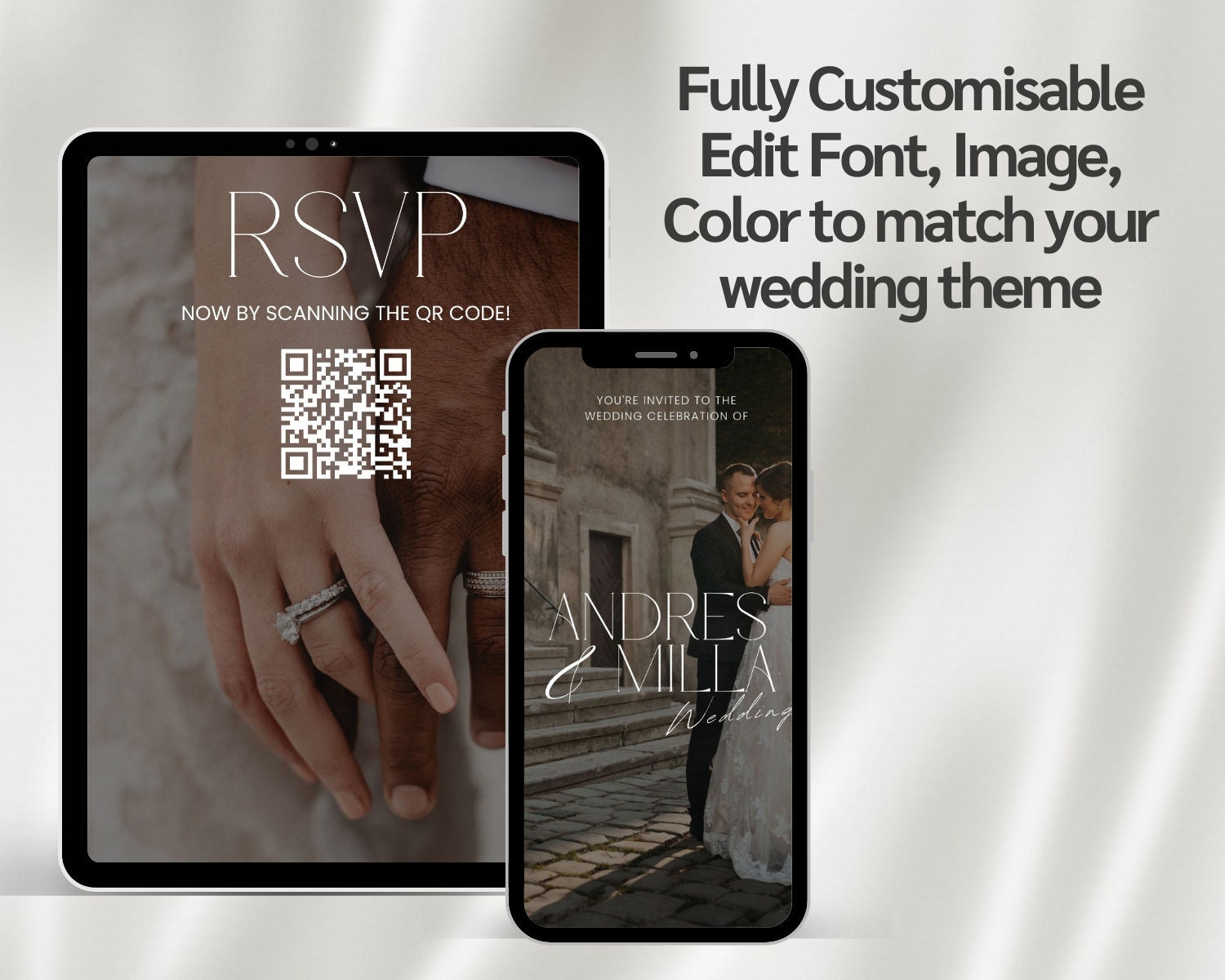 Editable Wedding Video Template Canva Save the Date Template Animated ...