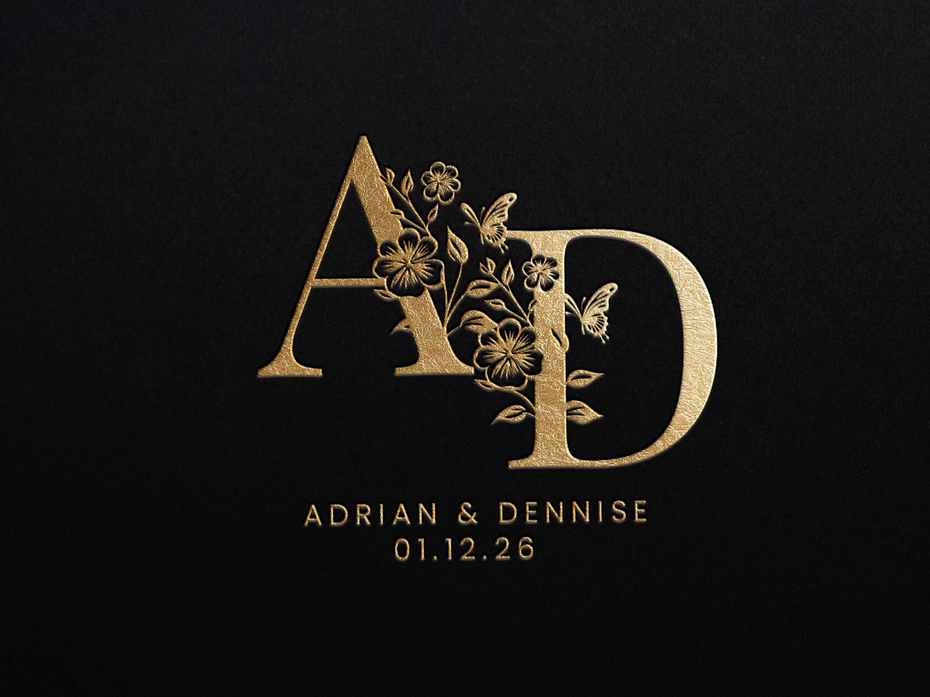 Modern Wedding Monogram, Premade Logo Design, Wedding Couple Logo ...