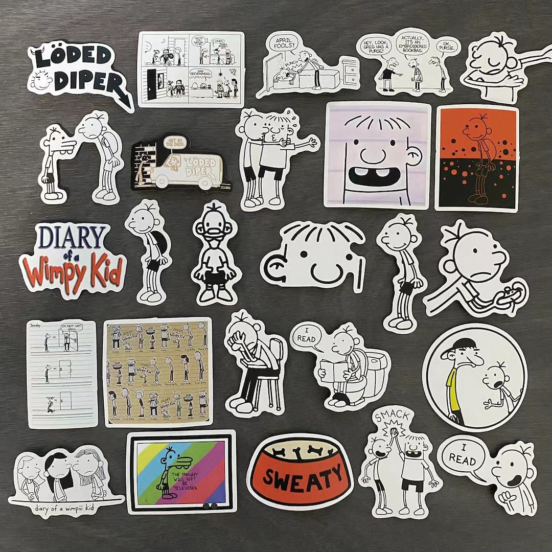 50 Diary of a Wimpy Kid Sticker Pack/anime Stickers/greg Heffley/gift ...