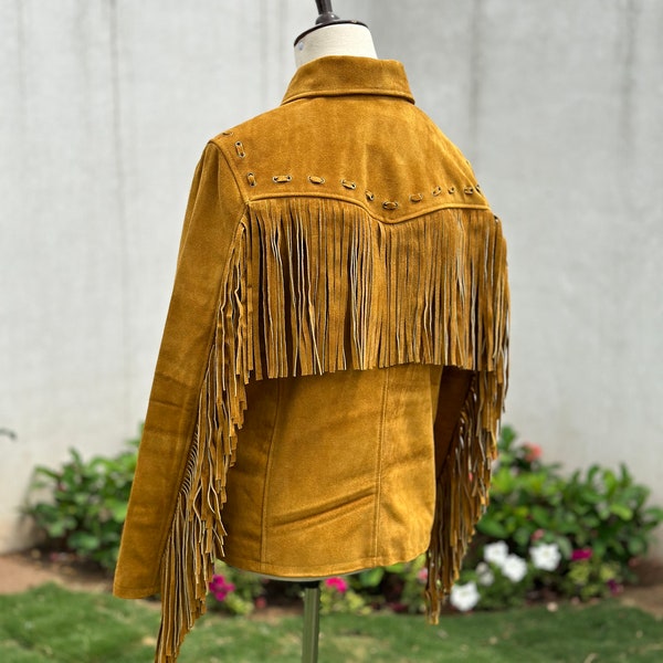 Suede Jacket With Fringe Men - Etsy