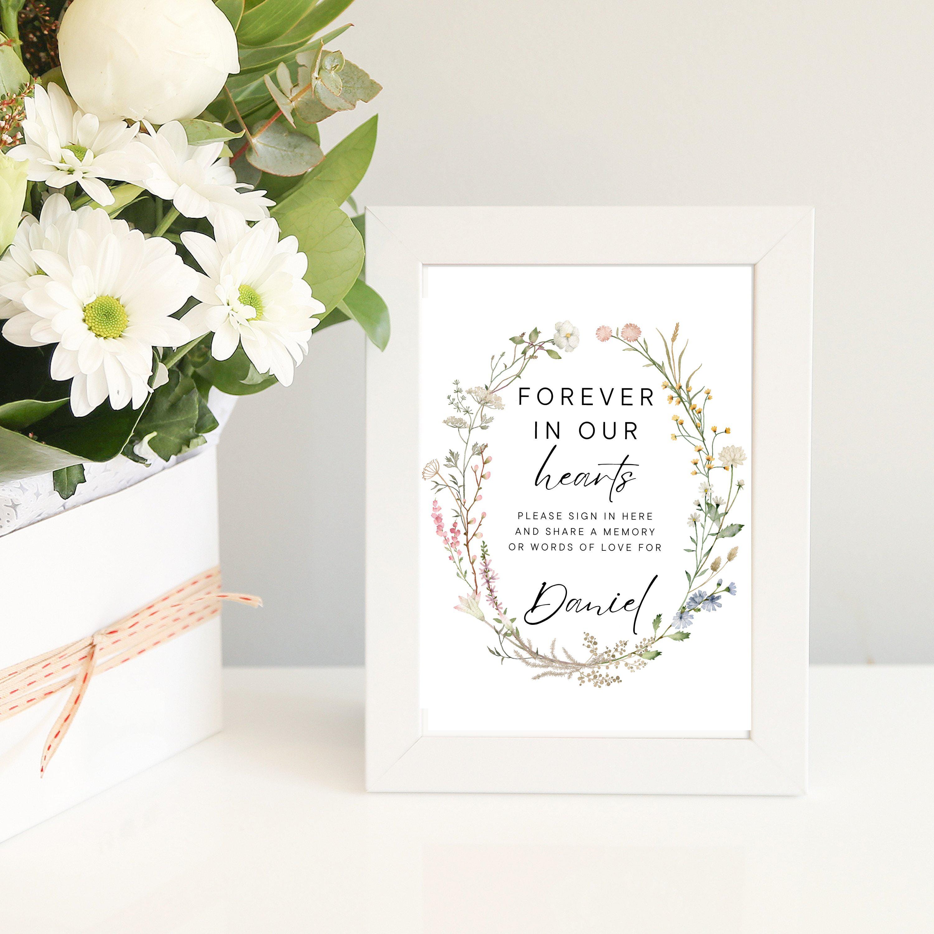 Memorial Table Sign Template, in Loving Memory Sign, Celebration of ...