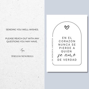Spanish Funeral Sign, in Memory Poster, Memorial Tribute, Spanish ...