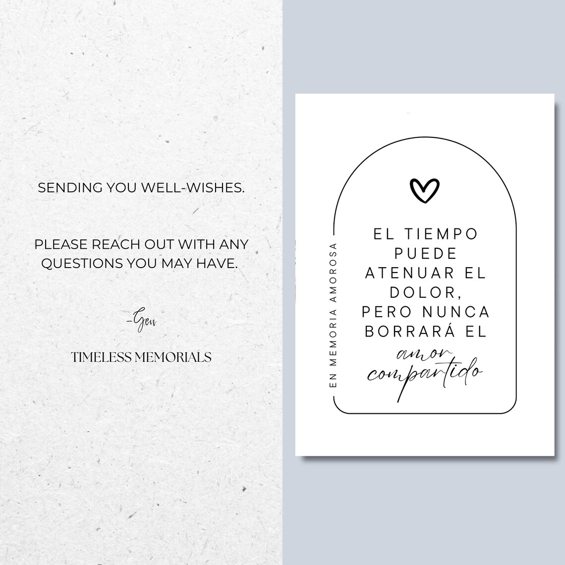 Spanish Funeral Sign, in Memory Poster, Memorial Tribute, Spanish ...