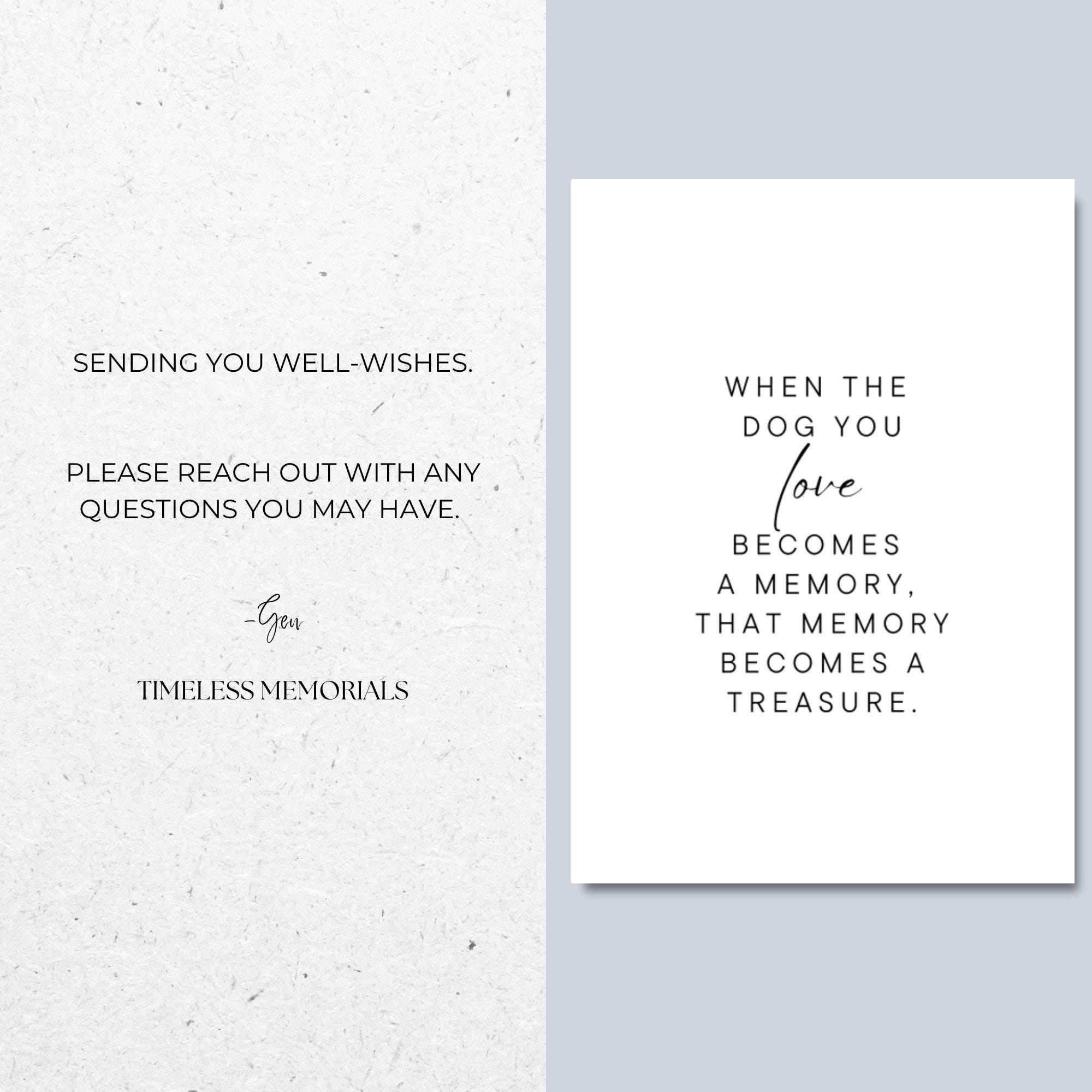 Pet Sympathy Card, Loss of Dog Memorial Card, Digital Download Gift, in ...