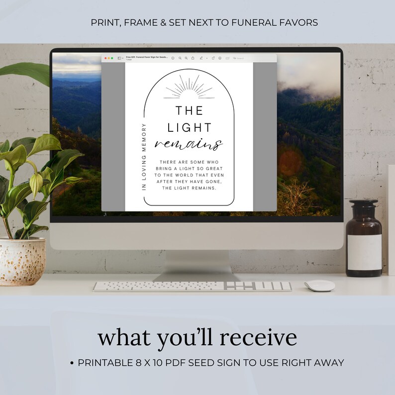 Memorial Table Sign, Wedding Decor, Verse the Light Remains for ...