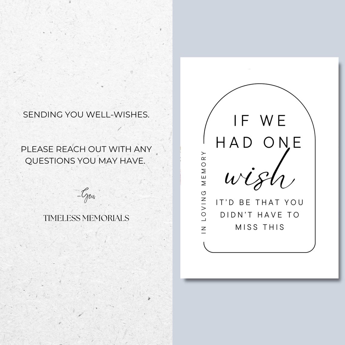 Wedding Memorial Sign, If We Had One Wish PDF, in Loving Memory Poster ...